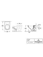 Villeroy & Boch O.Novo mélyöblítésű fali WC sof-close WC ülő