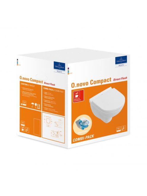 Villeroy & Boch O.novo Compact kombipack peremnélküli fali W